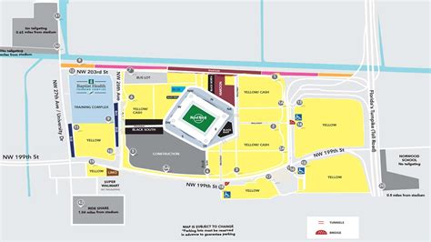 Yellow Lot Dolphins Stadium