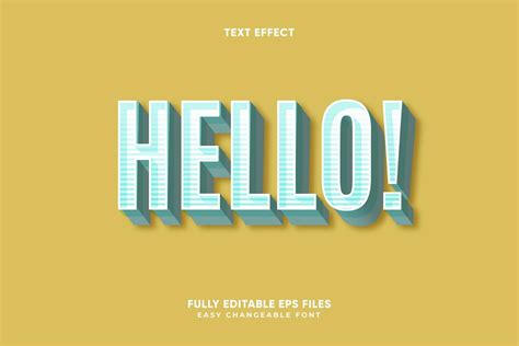 Editable Hello Text Effect Vector Art At Vecteezy