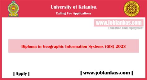 Diploma In Geographic Information Systems Gis 2023 University Of Kelaniya