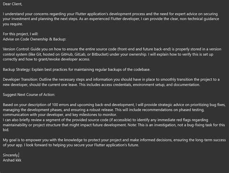 Flutter App Ownership And Transition Advice Freelancer
