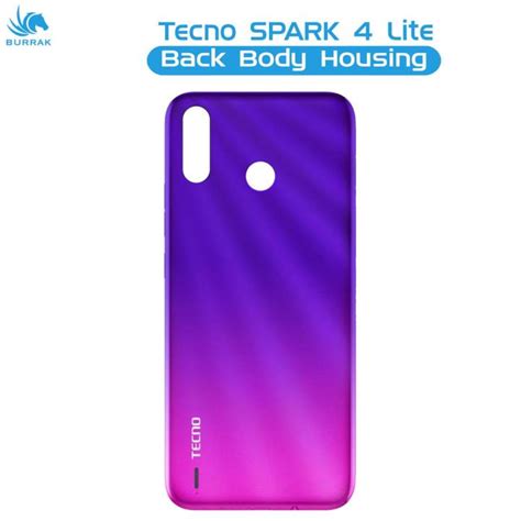 Tecno Spark 4 Lite Rear Back Body Casing Housing Replacement Battery Back Door For Tecno Spark 4
