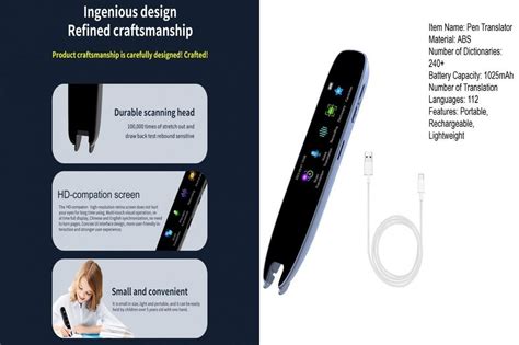 Translation Device Speech To Text Language Translator Pen With Dual Microphone For Quick Queries