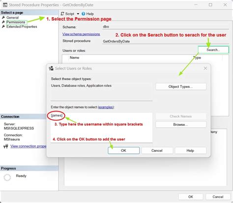 How To Give Permission To Execute Stored Procedure In Sql Server Sql