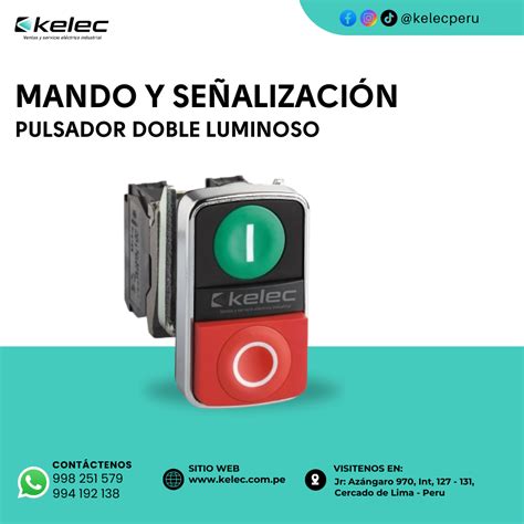 Pulsador Doble Luminoso Kelec Ventas Y Servicios Electricos Industrial