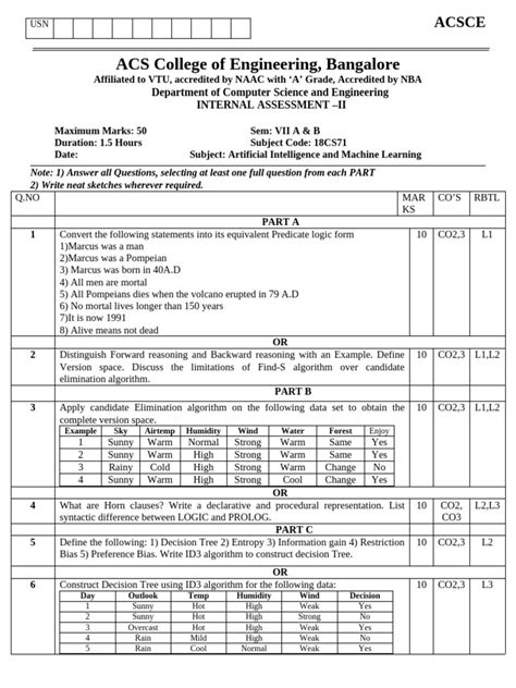 Aiml 2ia Qp 23 24 Pdf Theoretical Computer Science Applied