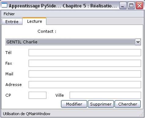 Apprentissage De PySide