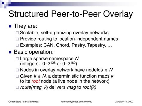 ppt a common api for structured peer to peer overlays powerpoint