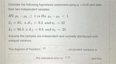 Solved Consider The Following Hypothesis Statement Using Chegg Com