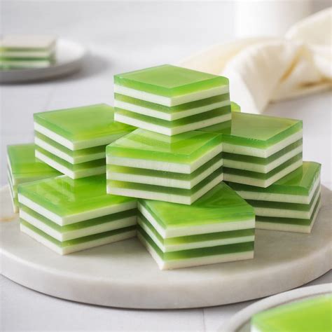 Coconut Pandan Jelly Delicious Asian Dessert Pandan Coconut Jelly