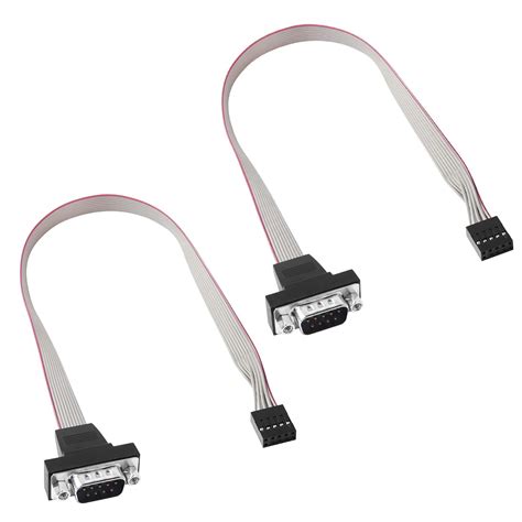 Pngknyocn Db9 To 10pin Idc Serial Cable 2pack Rs232 Serial Male To 10 Pin 2x5 Idc Motherboard