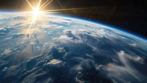 Dynamic Earth Weather Patterns Viewed From Space Illuminated By The