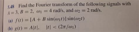 Solved Find The Fourier Transform Of The Following Signals