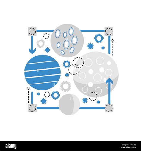 Planetology Science Research Of Solar System Planetary Science Vector Illustration Stock