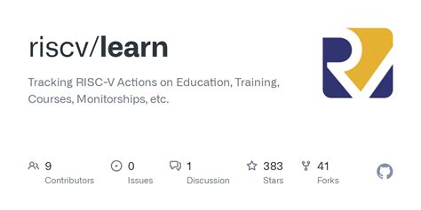 GitHub Riscv Learn Tracking RISC V Actions On Education Training Courses Monitorships Etc