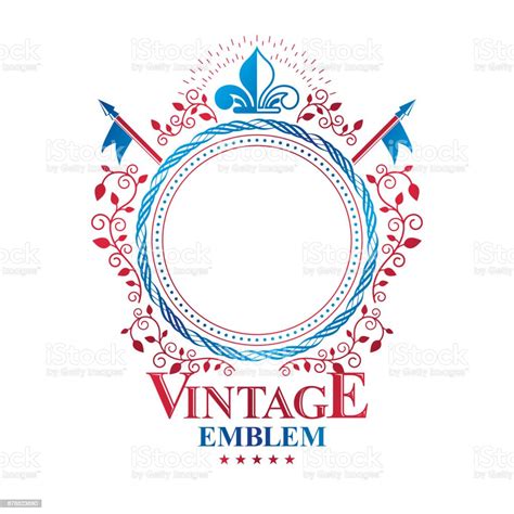 그래픽 상징 로얄 기호 백합 꽃 장식 리본 및 플래그 구성 전 령 벡터 디자인 요소입니다 레트로 스타일 레이블 문장 학입니다 0