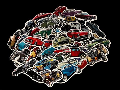 Vintage Classic Car Sticker Bundle 51 Stickers Classic Car Stickers