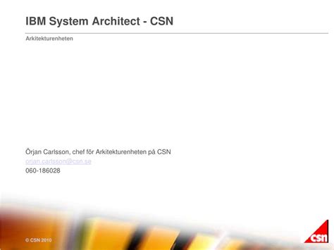 Ppt Ibm System Architect Csn Powerpoint Presentation Free Download