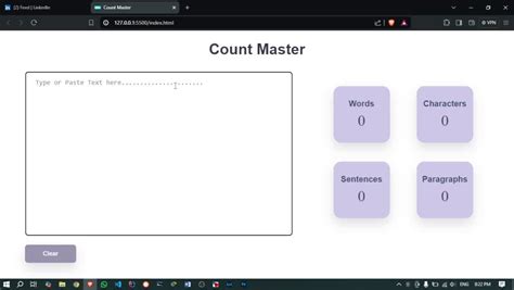 Implemented Word Counter With Html Css And Javascript Chamith