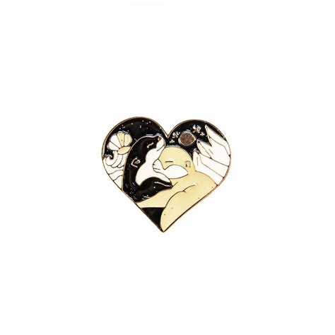 Romantic Otter Love Enamel Pin 129 Cybershop Australia