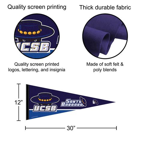 Uc Santa Barbara Gauchos Pennant State Street Products