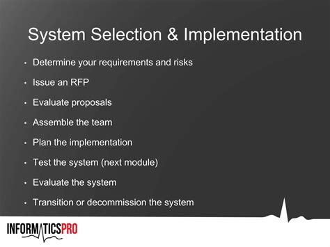 10 3 clinical informatics system selection and implementation ppt