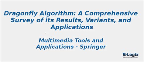 A Comprehensive Survey Of Dragonfly Algorithm S Logix