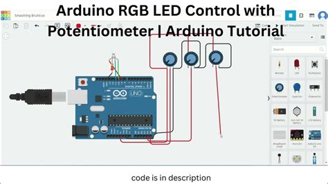 Arduino Rgb Led Control With Potentiometer Arduino Tutorial Youtube