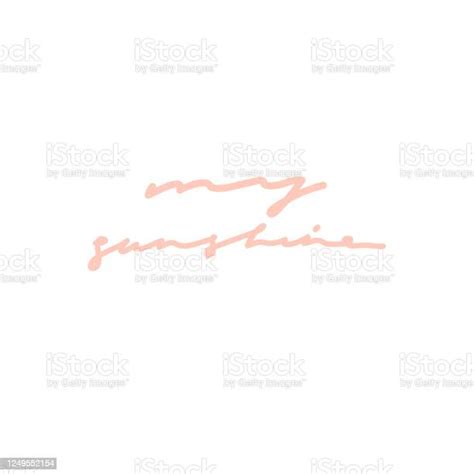 손으로 그린 벡터 추상 스톡 그래픽 일러스트와 긍정적 인 필기 내 햇빛 글자 텍스트 인용 은 흰색 배경에 고립 개념에 대한 스톡