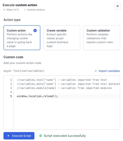 Configure Custom Actions Using Javascript BrowserStack Docs