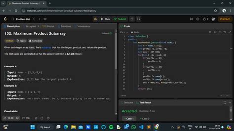 Resolved The Maximum Product Subarray Problem On Leetcode Harsh Gupta Posted On The Topic