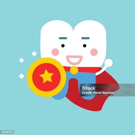 슈퍼 히어로 치과 벡터 일러스트 레이 션 아이 들을 위한 귀여운 만화 치아 캐릭터 건강한 생활방식에 대한 스톡 벡터 아트 및 기타 이미지 건강한 생활방식 귀여운 만화