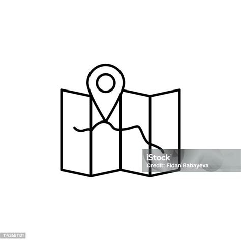 지도 아이콘의 위치입니다 기호와 기호는 웹 로고 모바일 앱 Ui Ux에 사용할 수 있습니다 개념에 대한 스톡 벡터 아트 및 기타 이미지 Istock