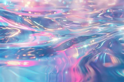 Mesmerizing Holographic Backdrop With Light Hues For Modern Design And Digital Art Stock