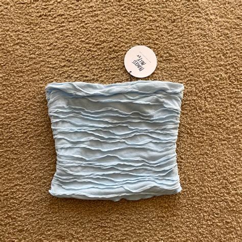 Brand New Princess Polly Light Blue Tube Top Size Depop
