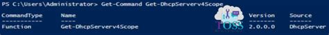 Get Dhcpserverv4scope Powershell Cmdlet Toss
