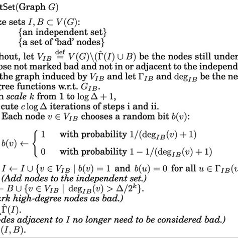 A Maximal Independent Set Algorithm Download Scientific Diagram