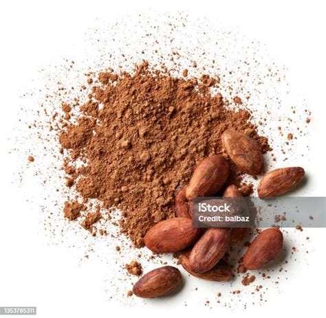 흰색 배경에 고립 된 코코아 분말과 콩의 힙 오븐에 굽기에 대한 스톡 사진 및 기타 이미지 오븐에 굽기 코코아 가루 하이 앵글 Istock