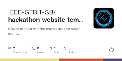 github ieee gtbit sb hackathon website template source code for