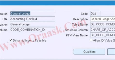 Query To List All Key Flexfields In Oracle Apps Oraask