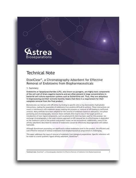 Etoxiclear® Optimising Endotoxin Removal Drug Discovery World Ddw