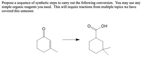 solved propose a sequence of synthetic steps to carry out