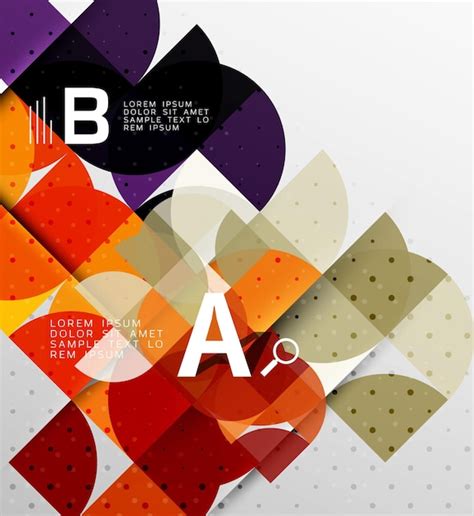 Premium Vector Minimalistic Circle Geometric Abstract Background Vector Template Background