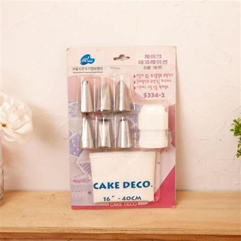 케이크 데코레이션 8종 모양 깍지세트 대 짤주머니 홈플러스 택배배송