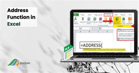 Excel Address Function For Dynamic References Bsuite365