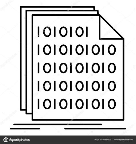 App Binary Coading Icon Outline Style Stock Vector By ©iconfinder 469884320