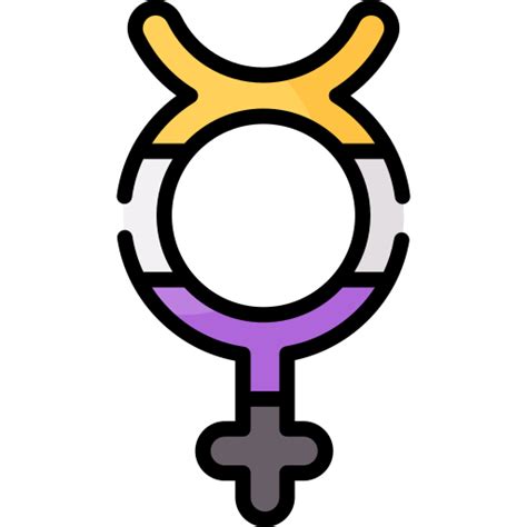 Non Binary Special Lineal Color Icon