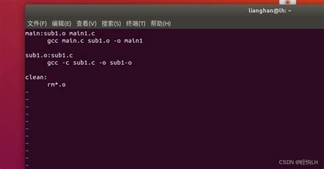 在ubuntu系统中使用gcc和makefile编写c程序2、编写3个c语言源代码f1c F2c Mainc文件内容分别为以下