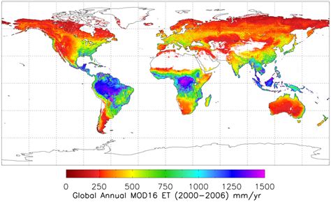 Modis Global Evapotranspiration Project Mod16