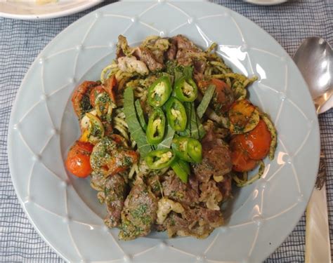 깻잎페스토 차돌박이 파스타