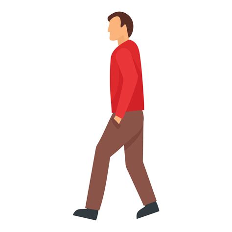 Walking Man Icon Flat Style 14623312 Vector Art At Vecteezy